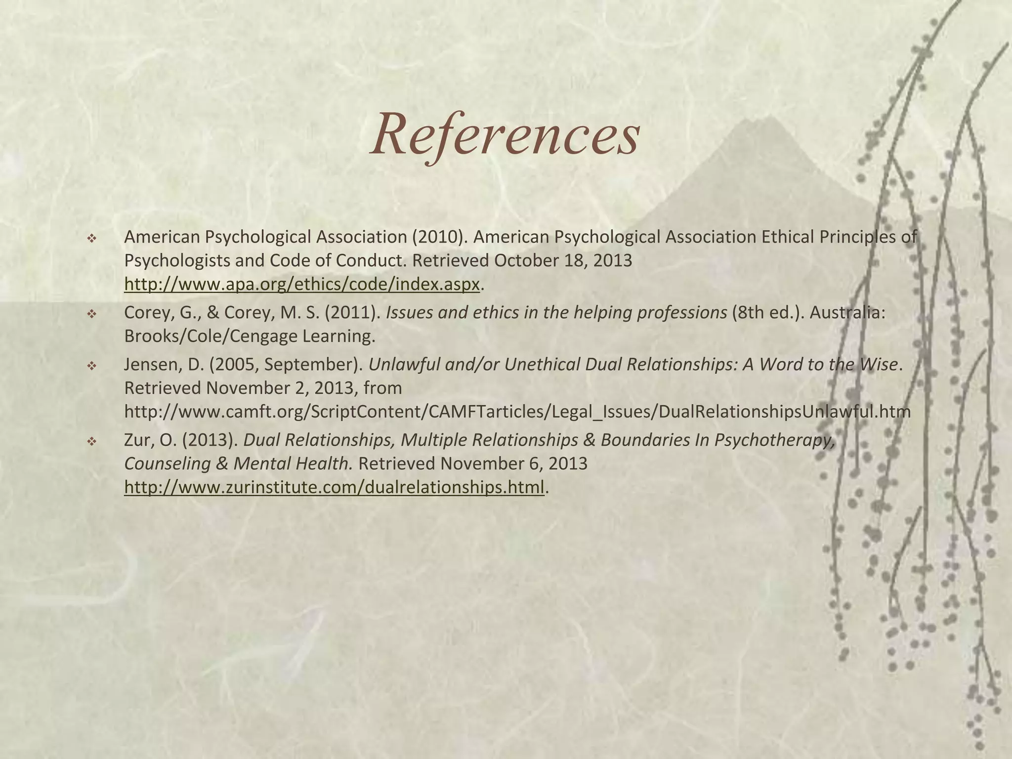 Dual and multiple relationships in professional ethics | PPTX