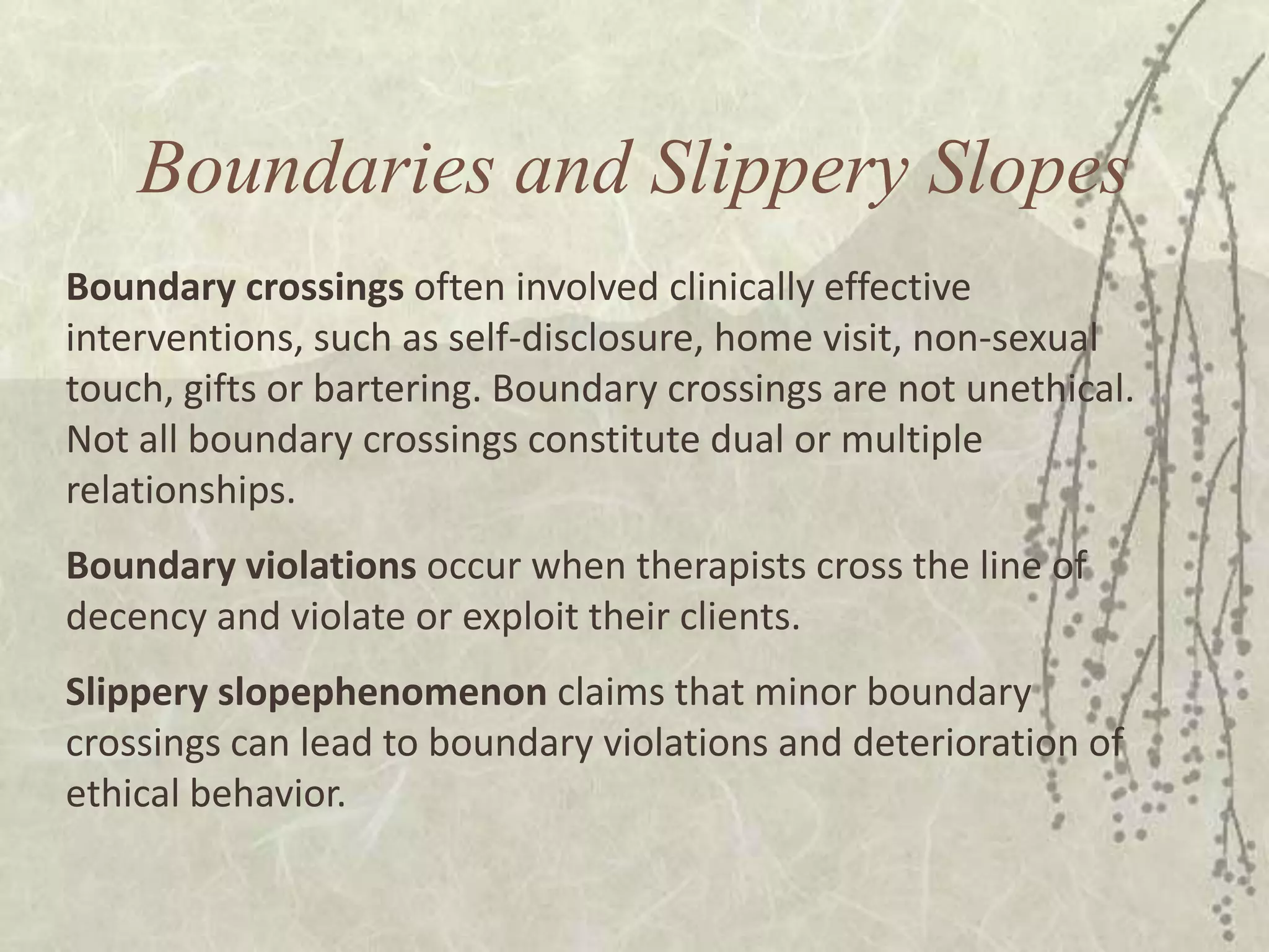Dual and multiple relationships in professional ethics | PPTX