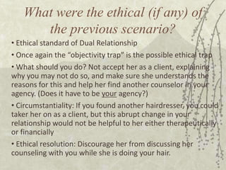 Dual and multiple relationships in professional ethics | PPTX