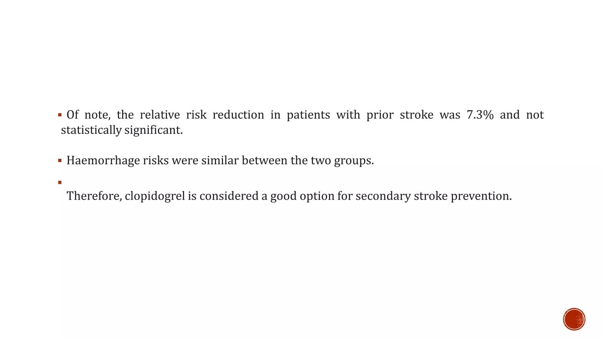 DUAL AND TRIPLE ANTITHROMBOTIC THERAPY FOR SECONDARY STROKE [Autosaved].pptx