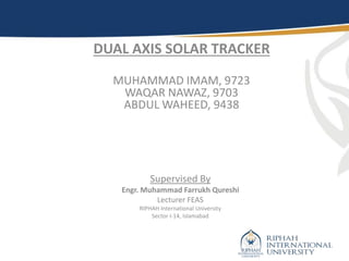 Dual axis solar tracker | PPTX