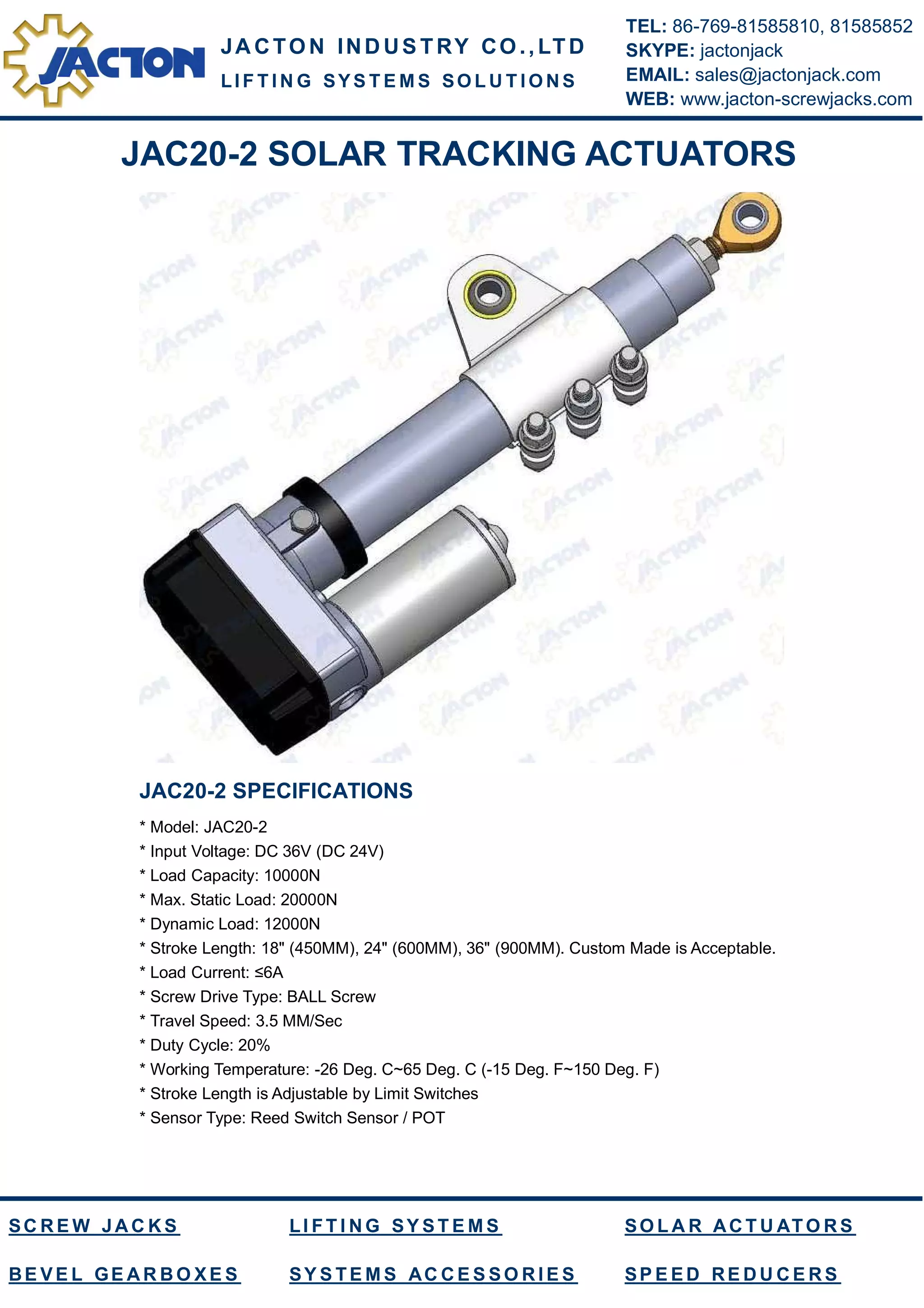 Dual axis solar tracking tracker linear actuator,actuators and solar panels | PDF