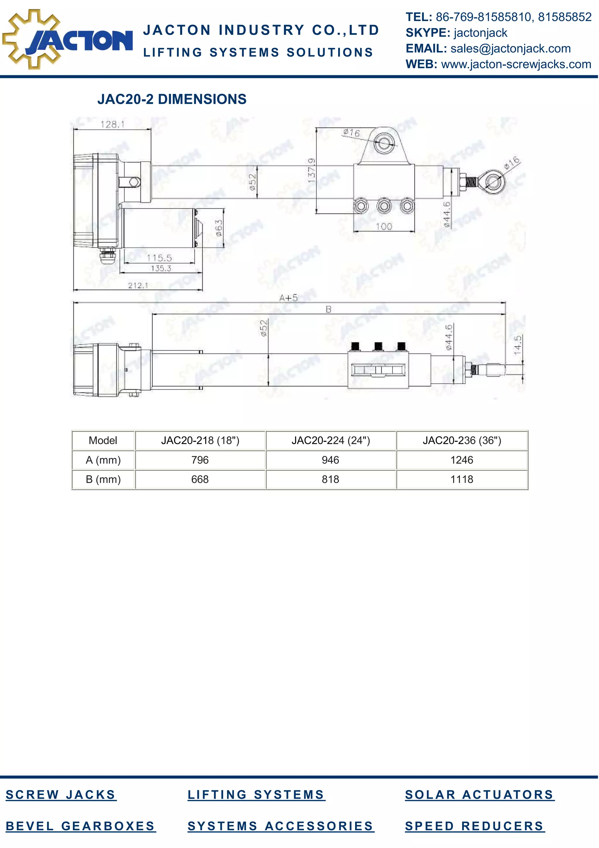 Dual axis solar tracking tracker linear actuator,actuators and solar ...