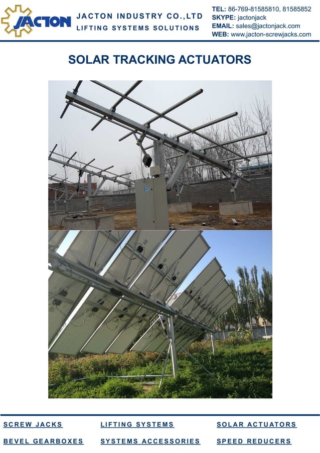 Dual axis solar tracking tracker linear actuator,actuators and solar ...