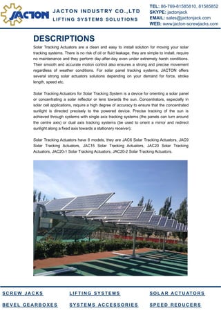 Dual axis solar tracking tracker linear actuator,actuators and solar ...