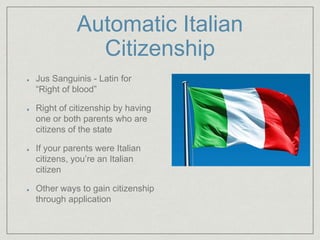 Italian Dual Citizenship | PPT