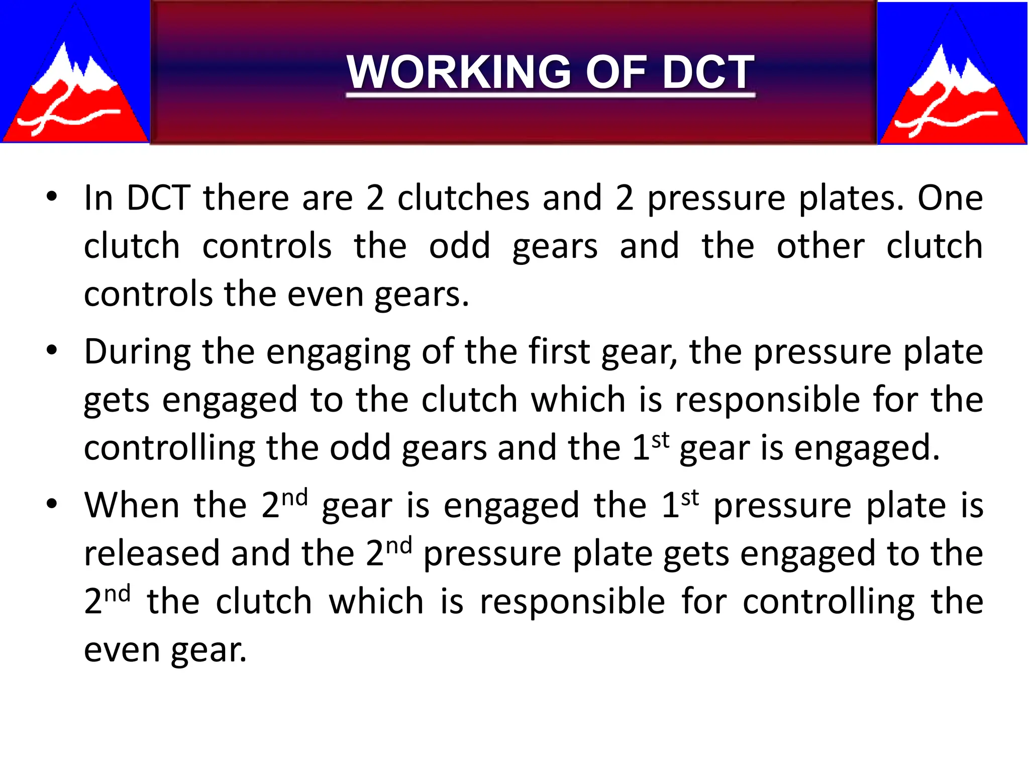 Dual clutch transmission in automobile sys | PPTX
