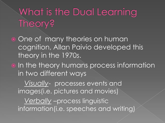 Dual coding theory | PPTX