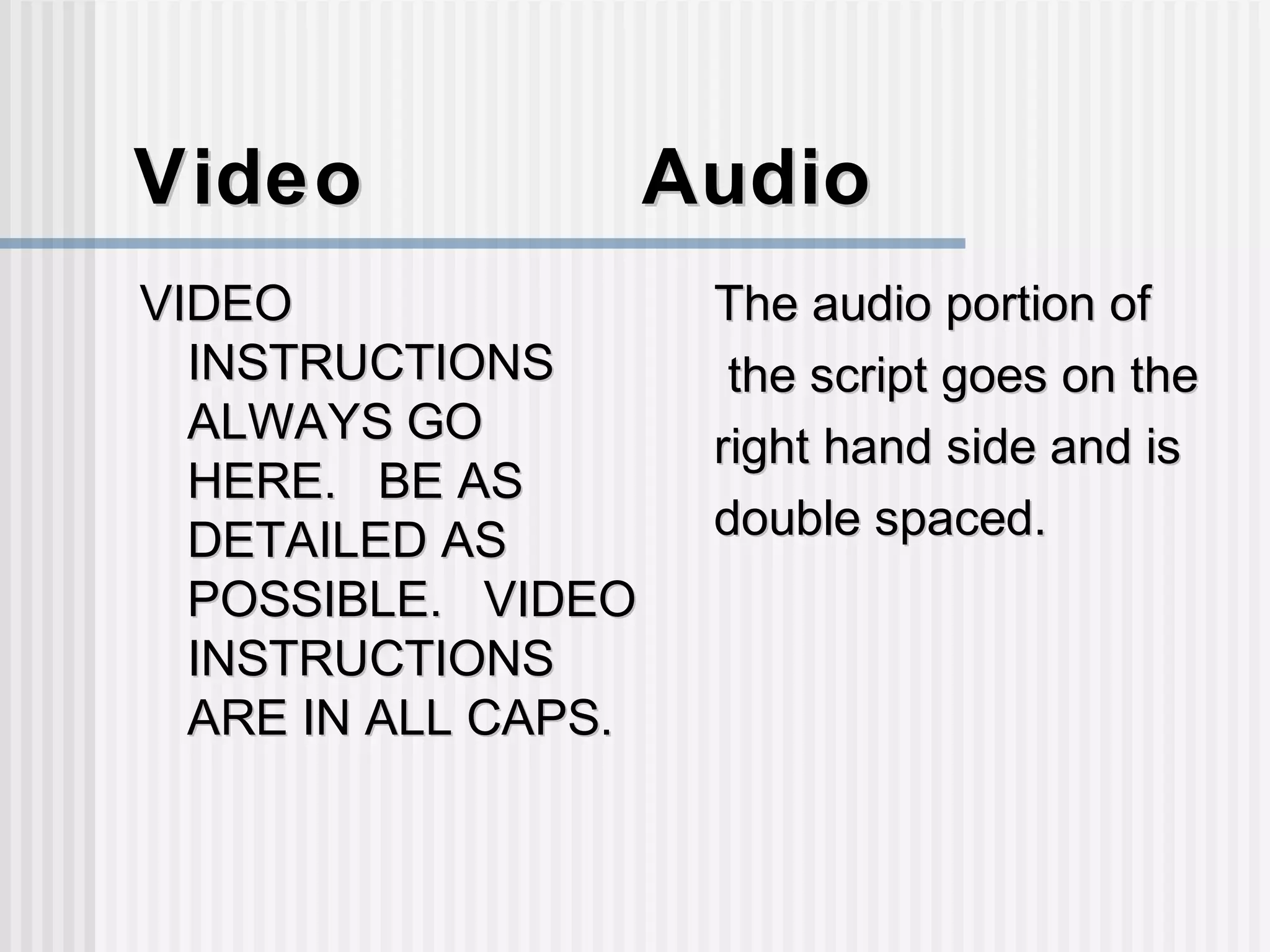 Dual Column Script | PPT