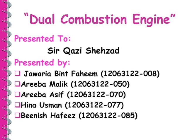 Dual combustion cycle | PPTX