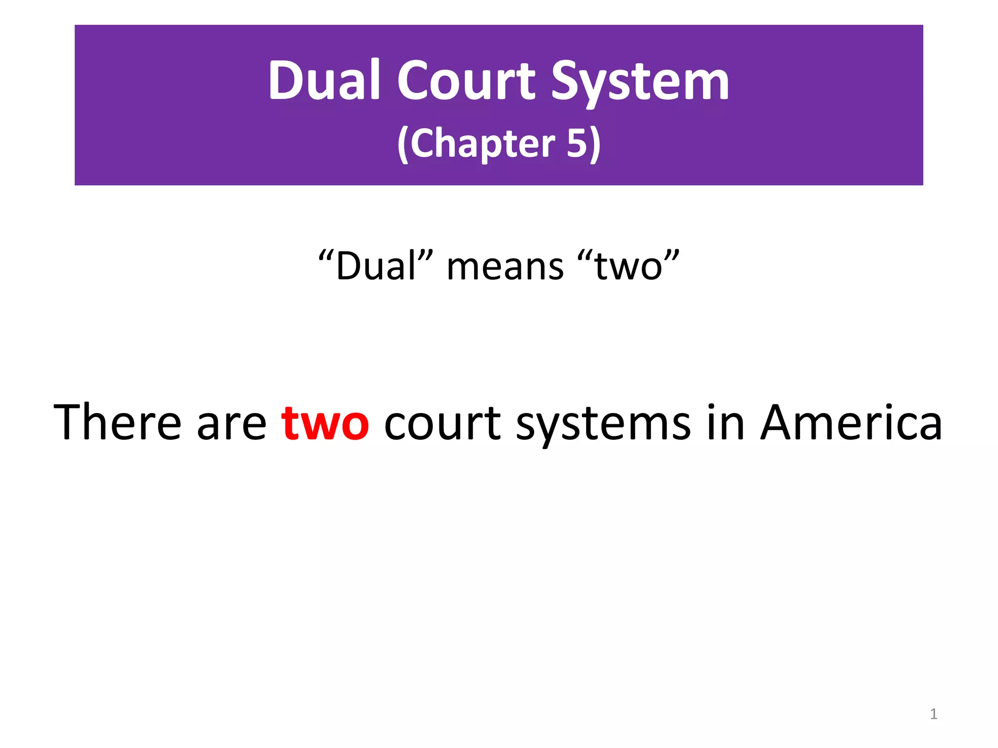 Dual court system | PPTX