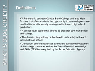 Dual Credit Presentation Generic | PPTX