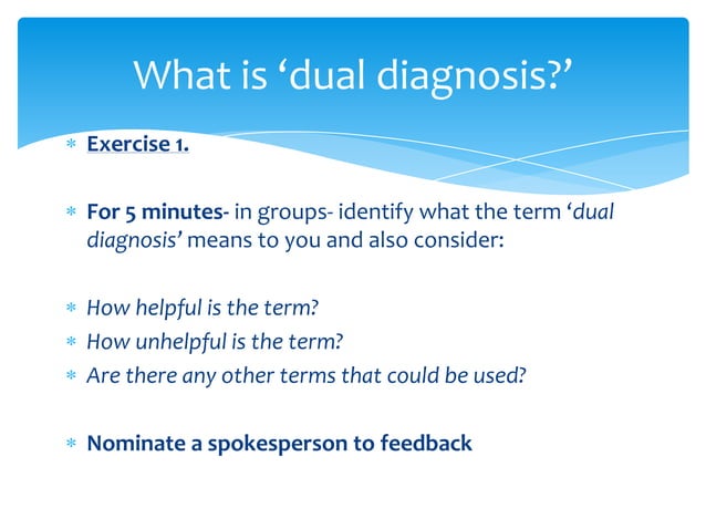 Dual diagnosis powerpoint | PPTX