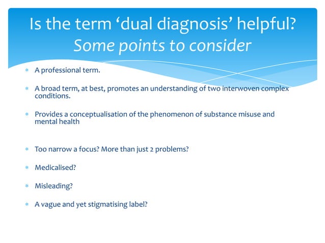 Dual diagnosis powerpoint | PPTX