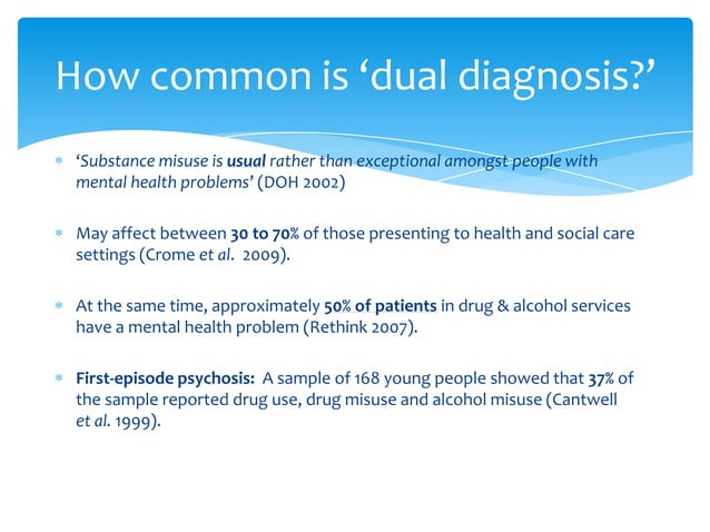 Dual diagnosis powerpoint | PPTX