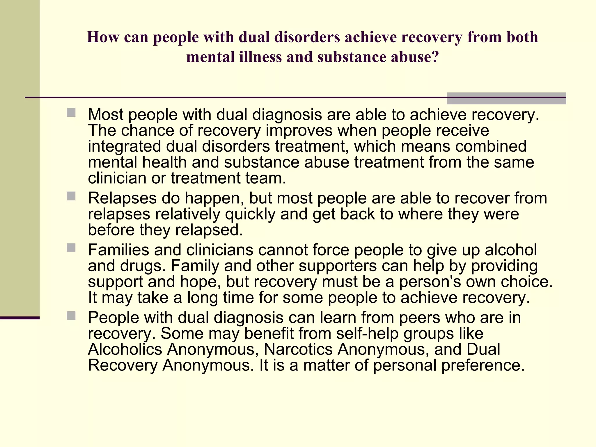 Dual diagnostic presentation | PPT