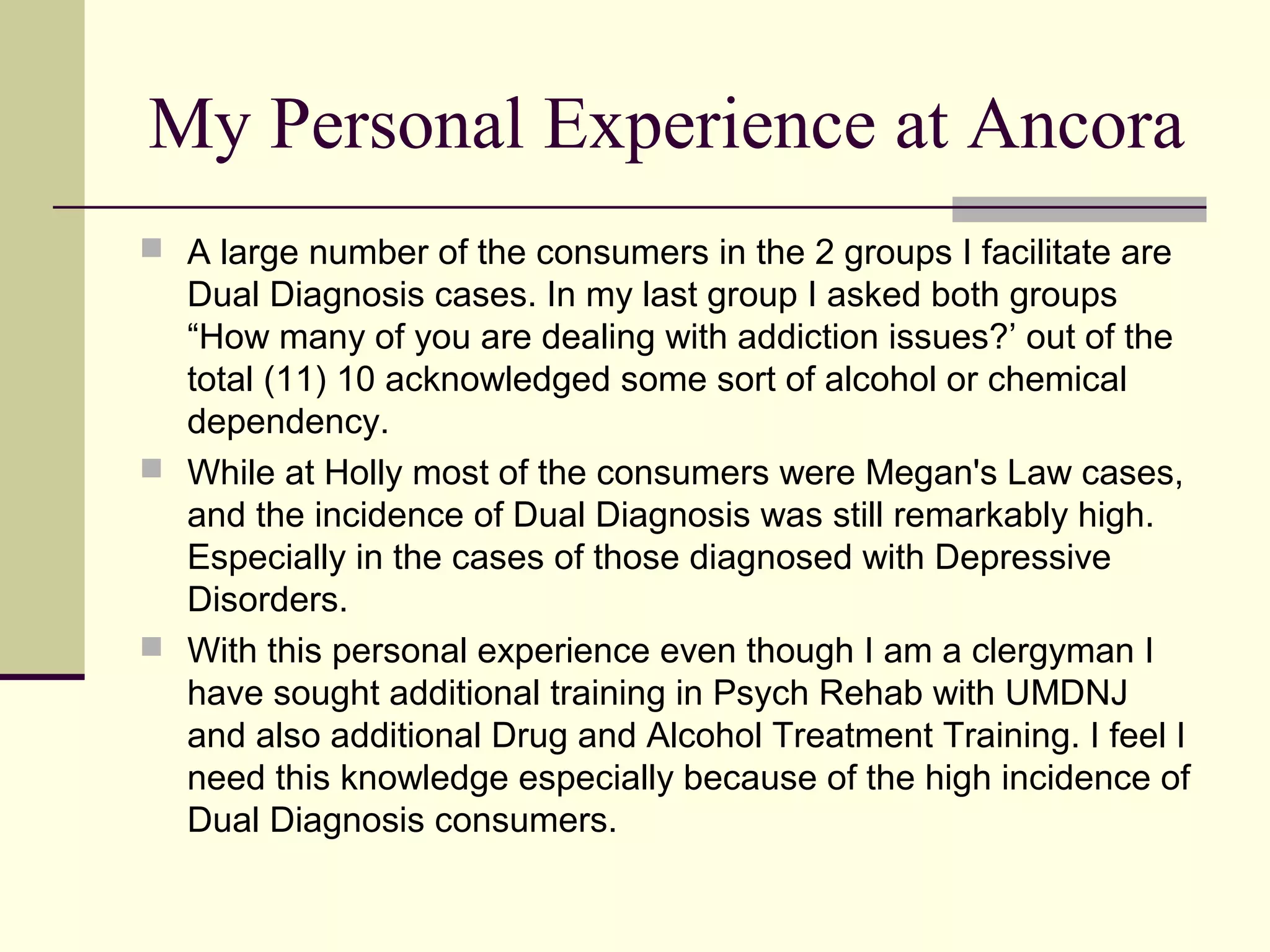 Dual diagnostic presentation | PPT