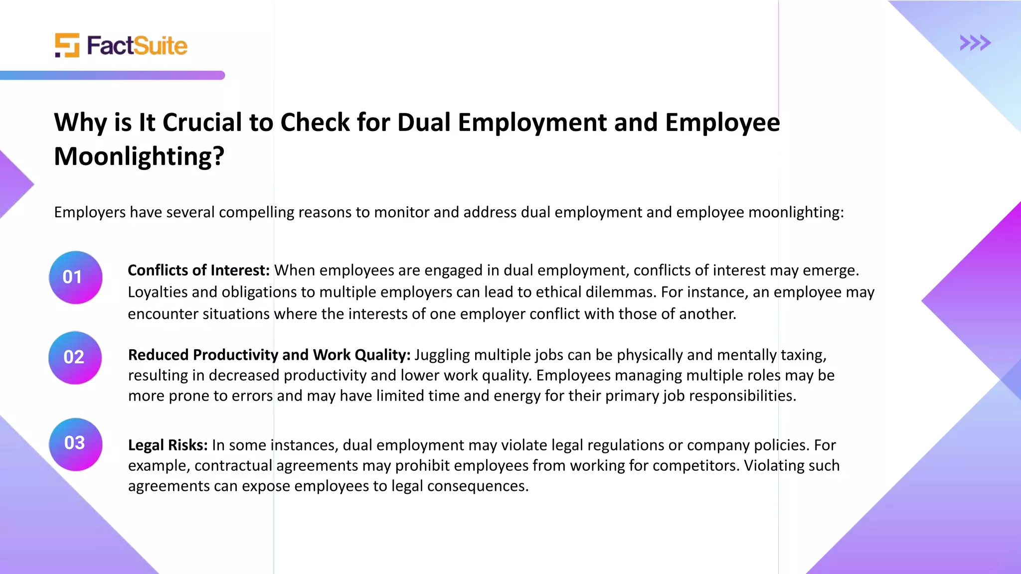 Dual Employment and Moonlighting The Impact on Productivity, Quality, and Compliance | PPTX