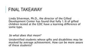 Dual exceptionalities | PPTX | Special Education | Education