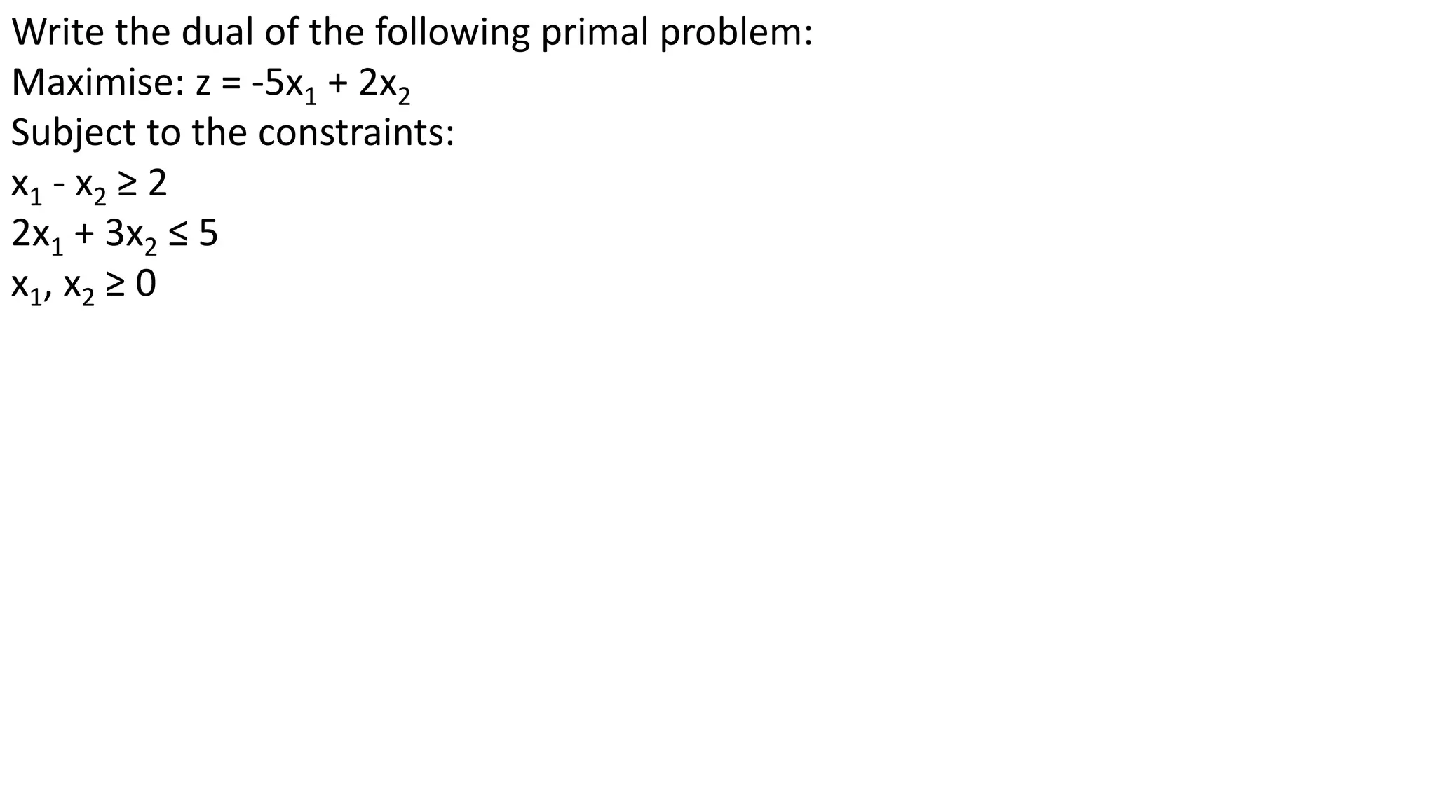 Dual formulation example | PPTX