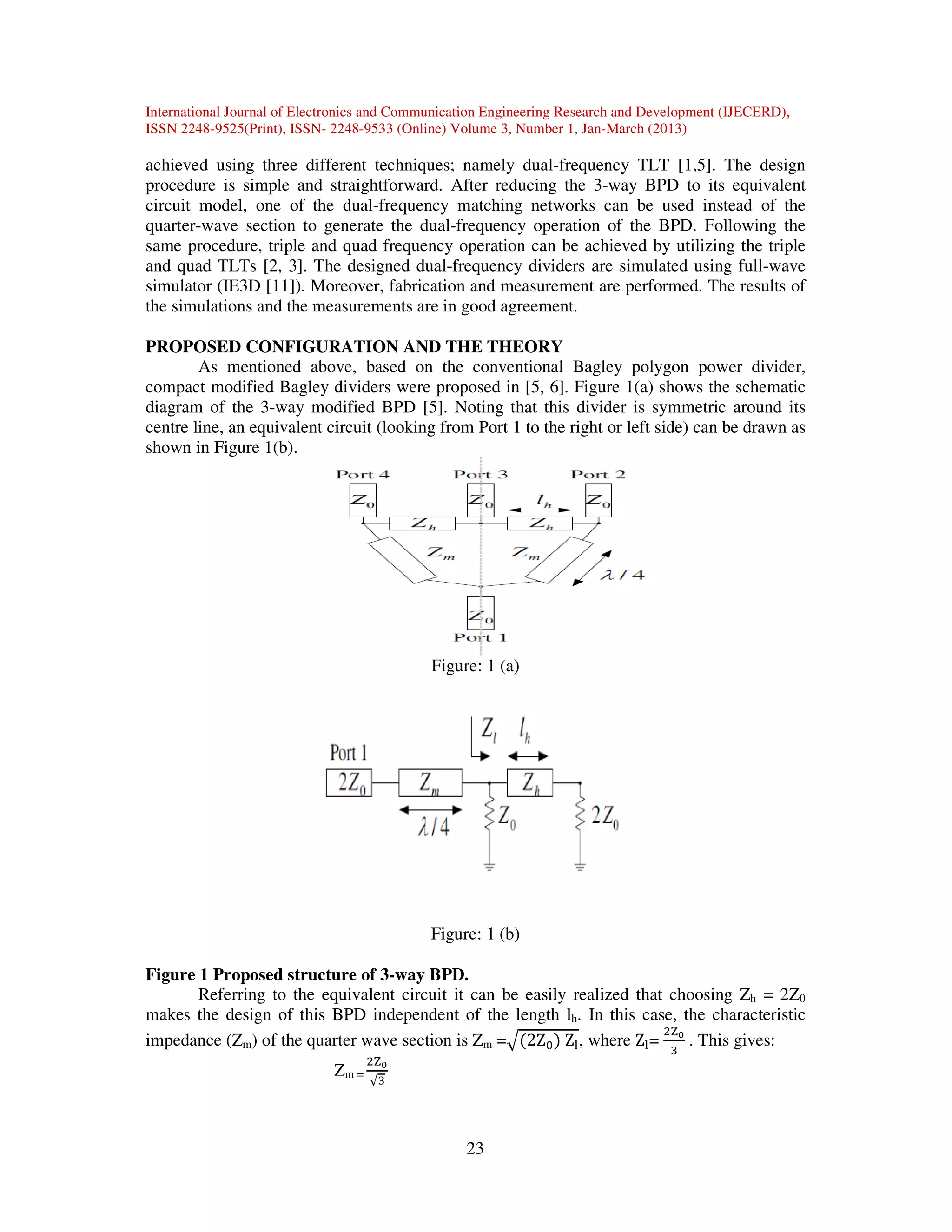 Dualfrequency oshaped 3 way bagley power divider based on tlt | PDF