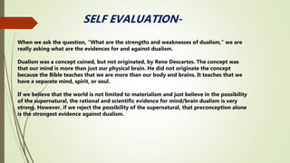 Dualism philosophy presentation. | PPTX