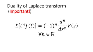 Duality of laplace transform