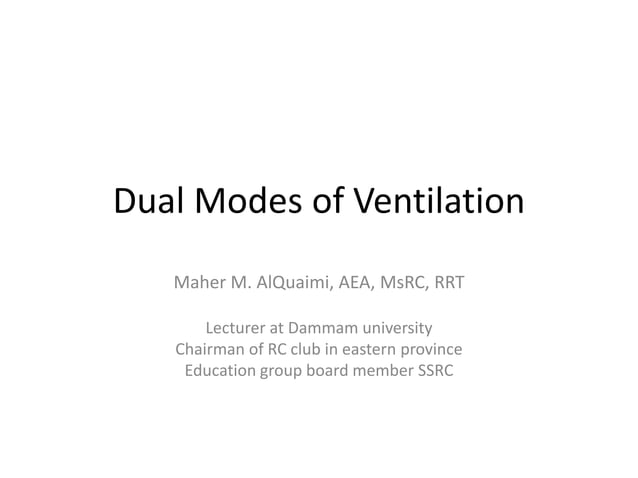 Dual modes ventilation for neonates | PPTX | Lung and Respiratory ...