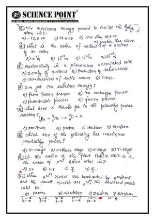 Dual nature and Atoms and Nuclei.pdf for class 12th students | PDF