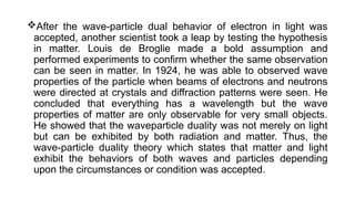 the presentation of dual nature of electrons | PPTX