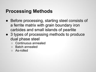 Dual phase steels (1) | PDF