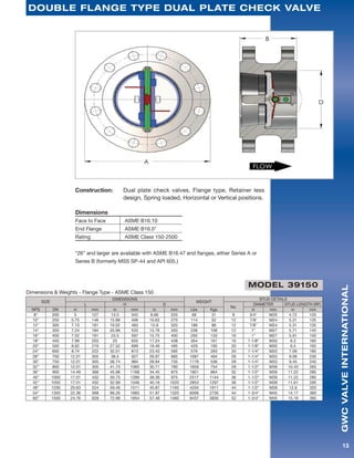 GWC Valve International Dual Plate Valves | PDF