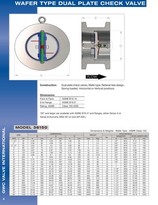 GWC Valve International Dual Plate Valves | PDF
