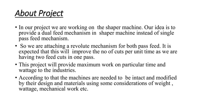 Dual shaper machine | PPT