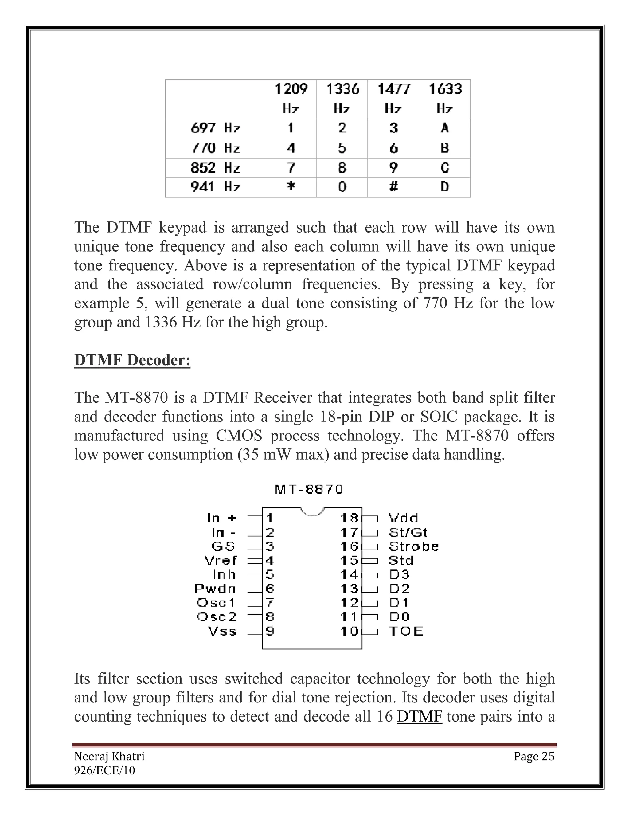 Dual tone multiple frequency | PDF