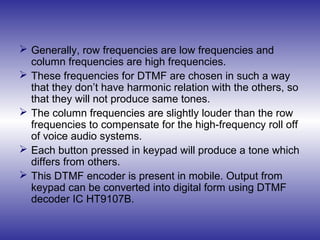 Dual tone multiple frequency | PPT