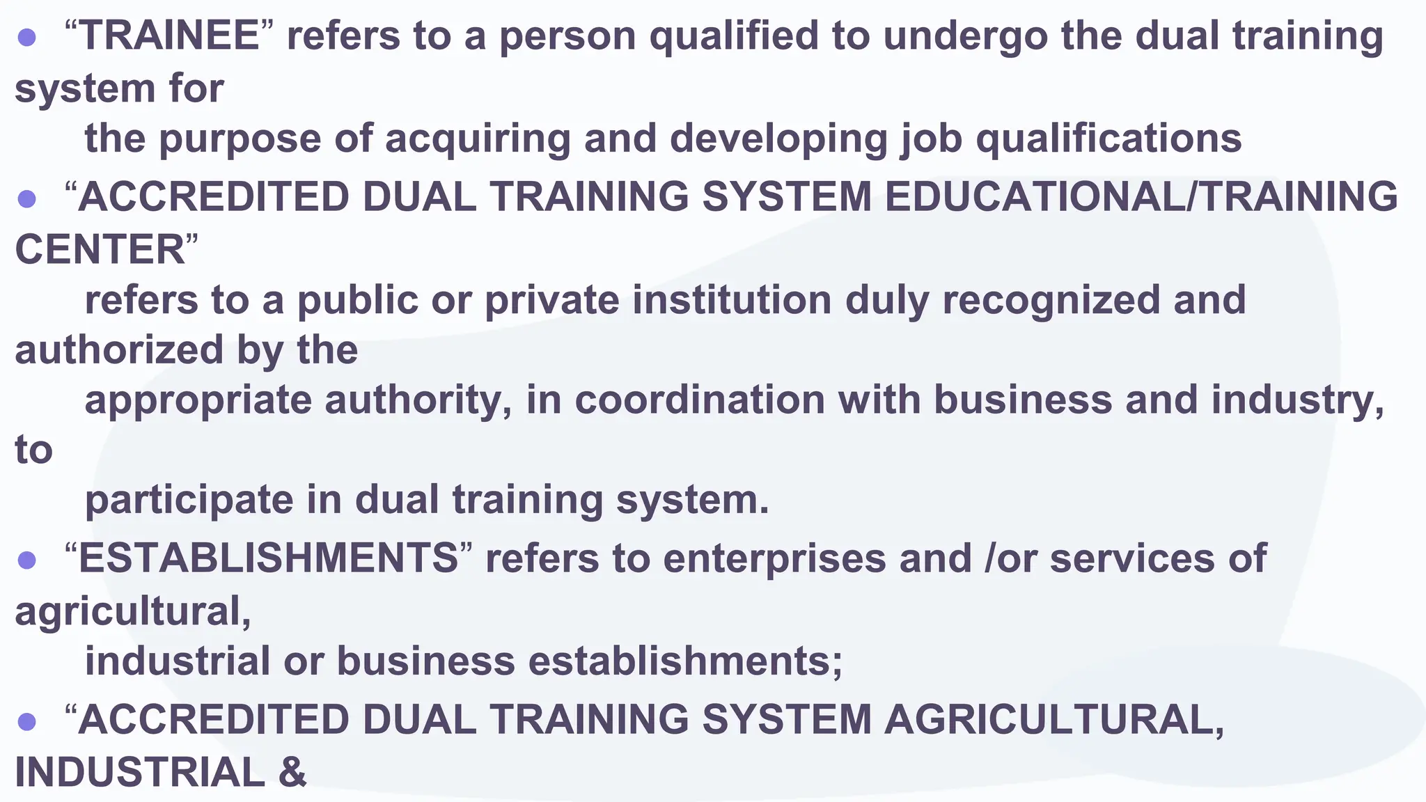 Dual Training System WORK-BASED LEARNING WITH EMPHASIS ON TRAINERS ...