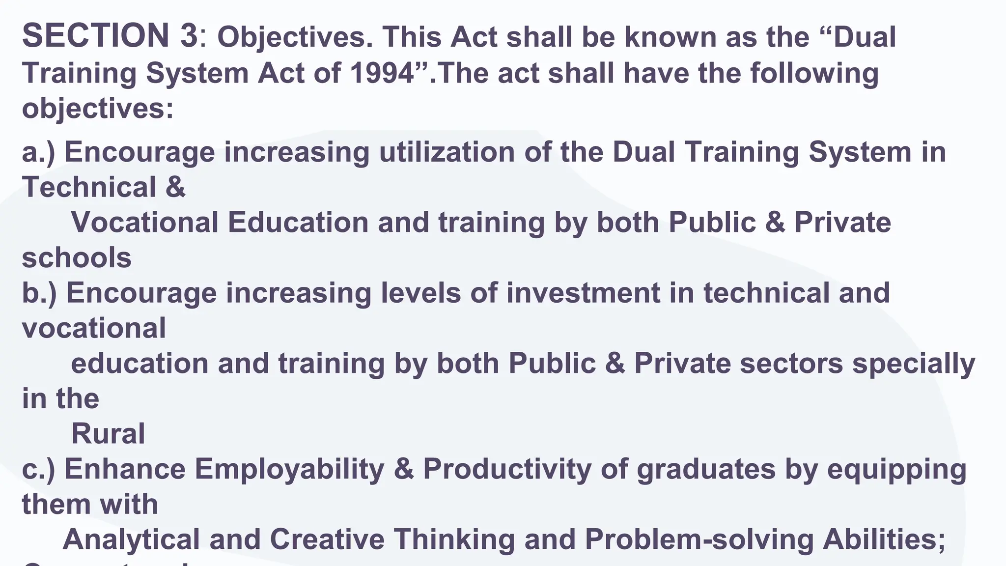 Dual Training System WORK-BASED LEARNING WITH EMPHASIS ON TRAINERS METHODOLOGY | PPTX