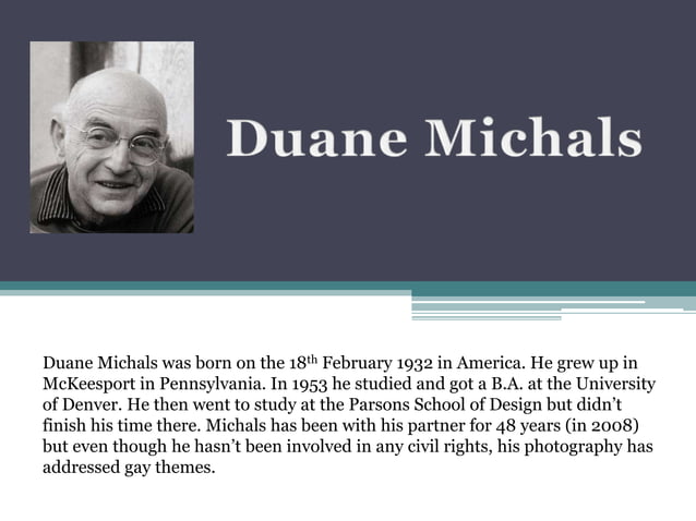 Photography: Duane michals | PPT
