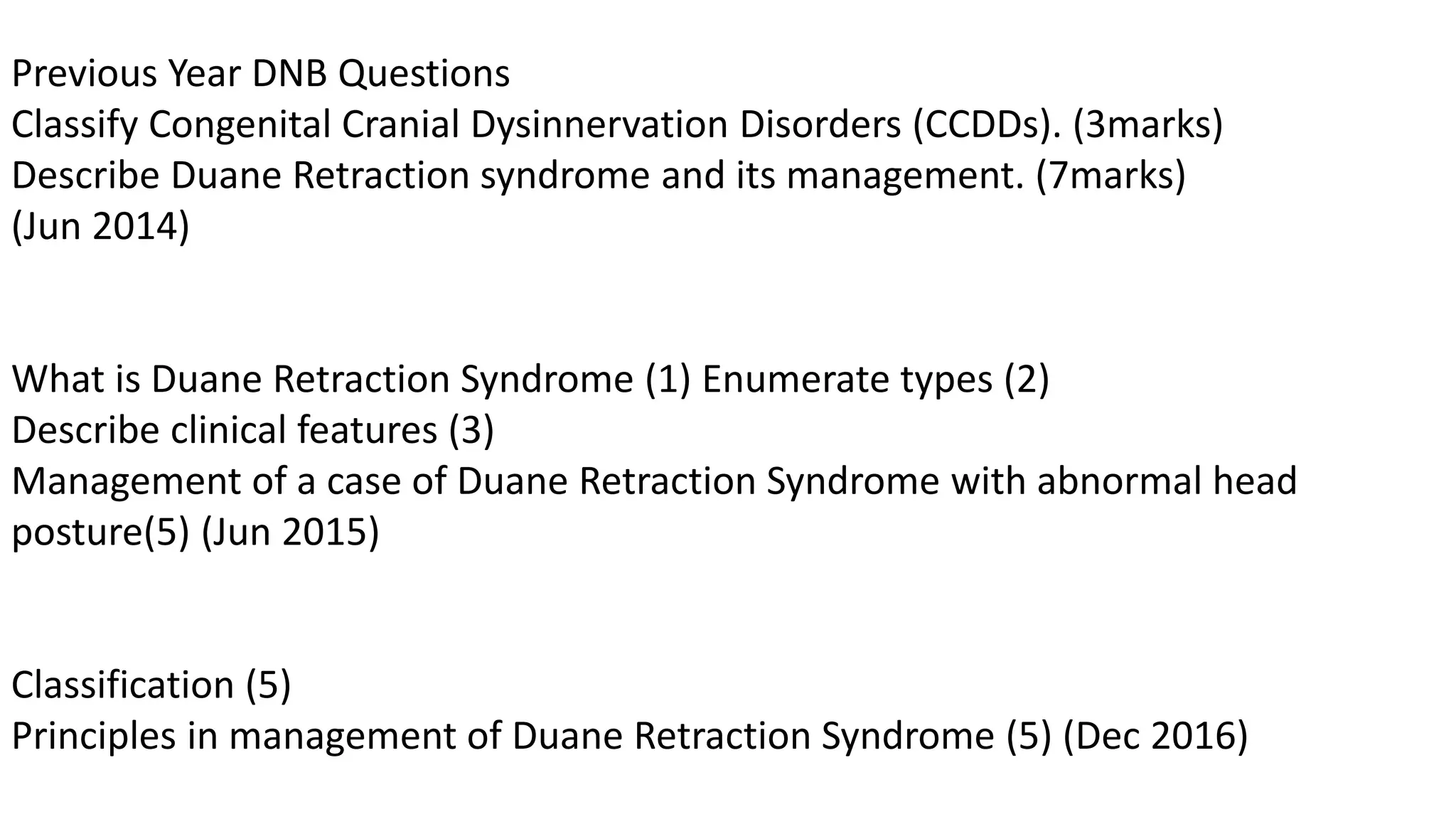 Duane Retraction Syndrome- Congenital Cranial Dysinnervation Disorder ...