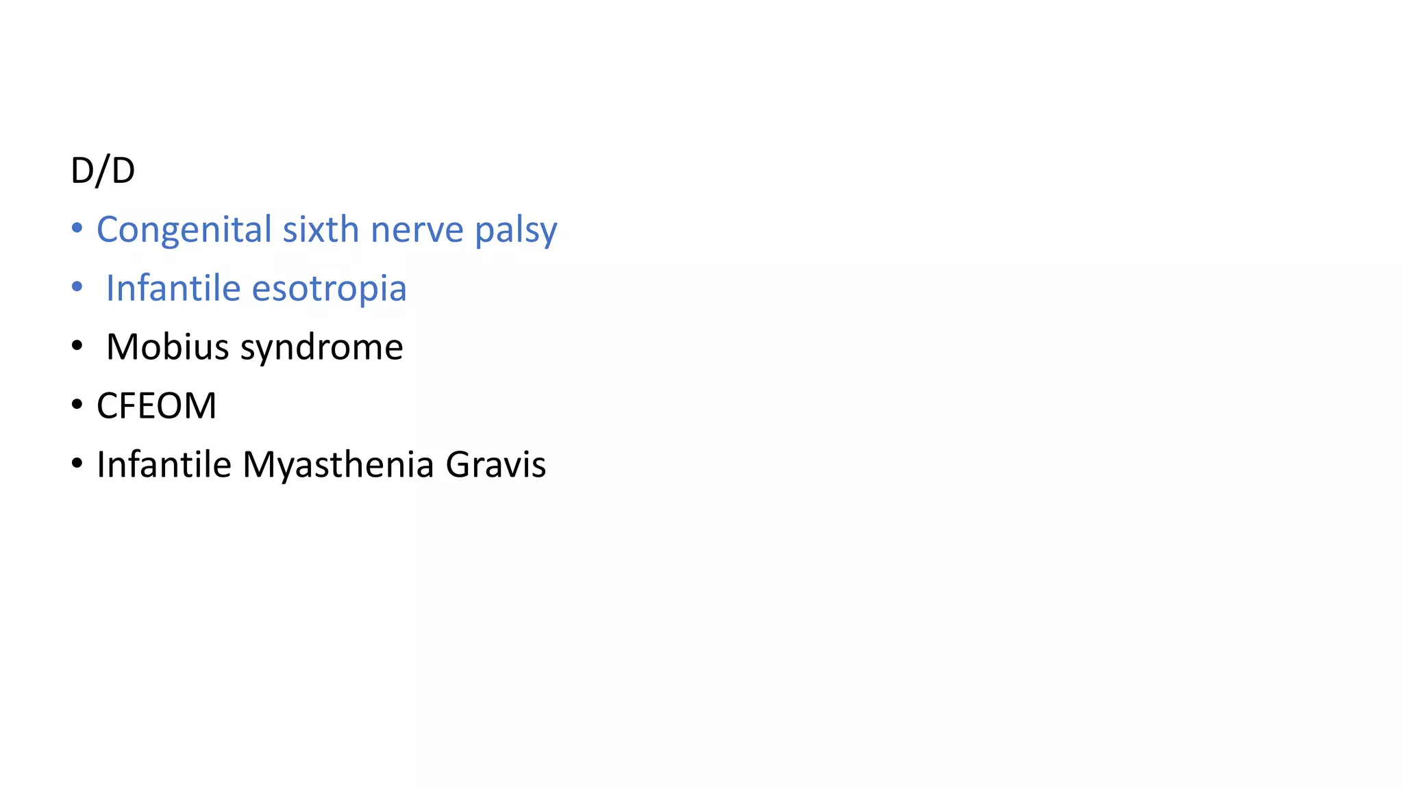 Duane Retraction Syndrome- Congenital Cranial Dysinnervation Disorder ...