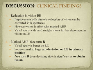 Case Presentation: Duane's Syndrome | PPTX