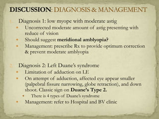 Case Presentation: Duane's Syndrome | PPTX