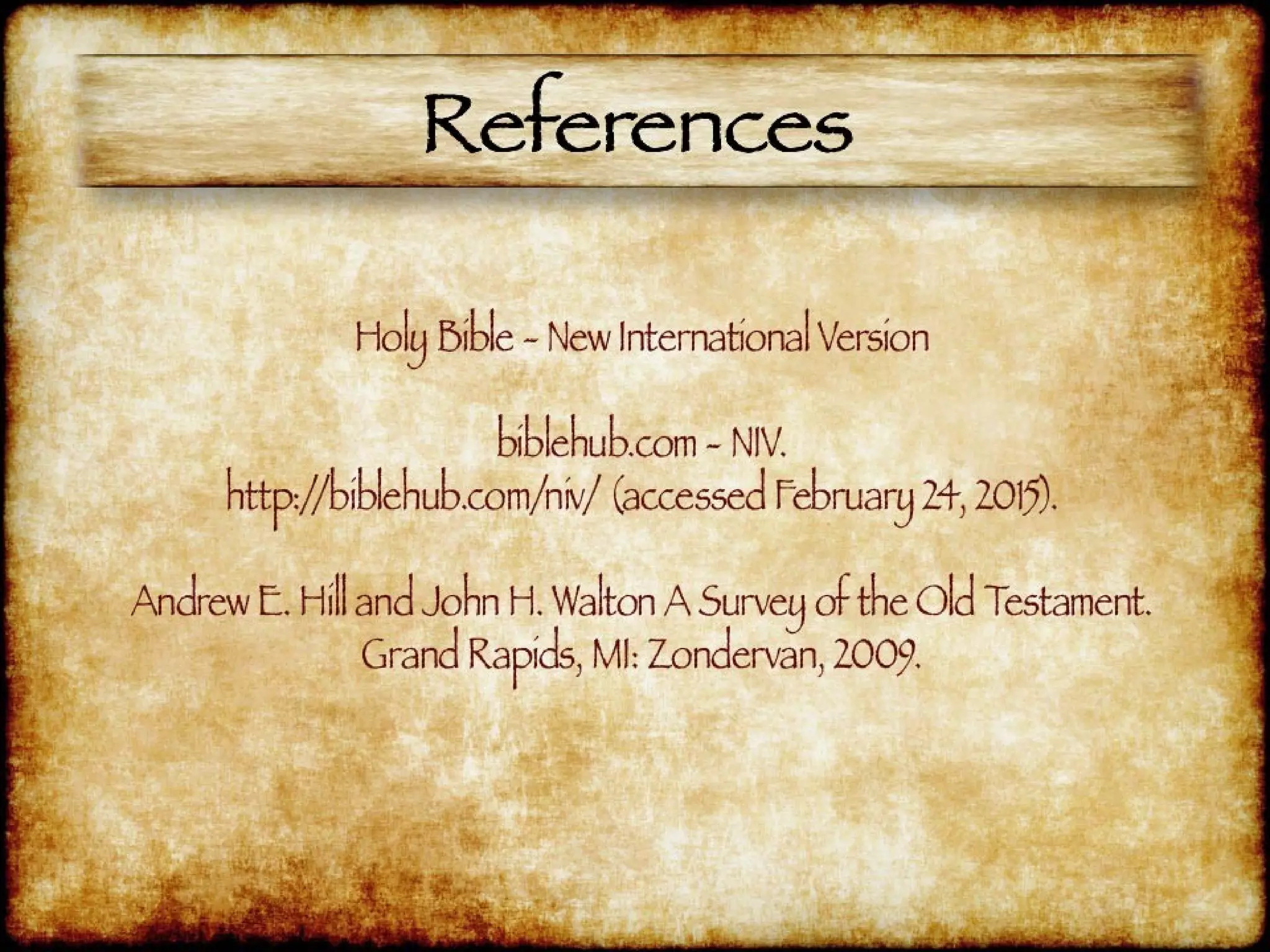 Timeline of the Old Testament - DE Smith | PPT