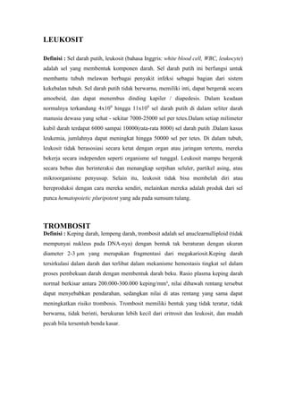 Hemogram dan Sediaan Apus | DOCX