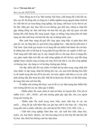 Thuyết minh dự án nhà máy điện rác | DOCX