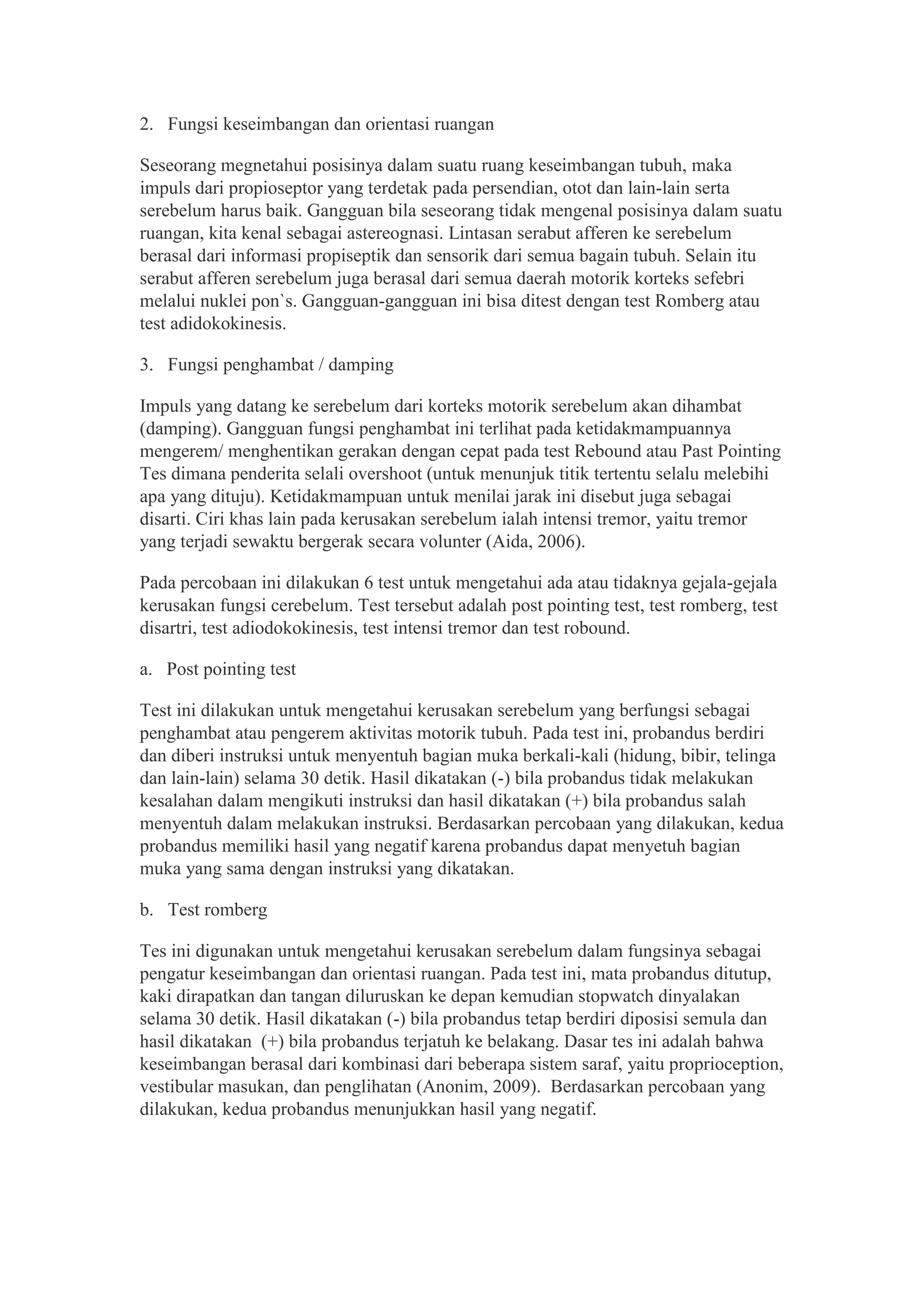 Tes Cerebellum | DOCX