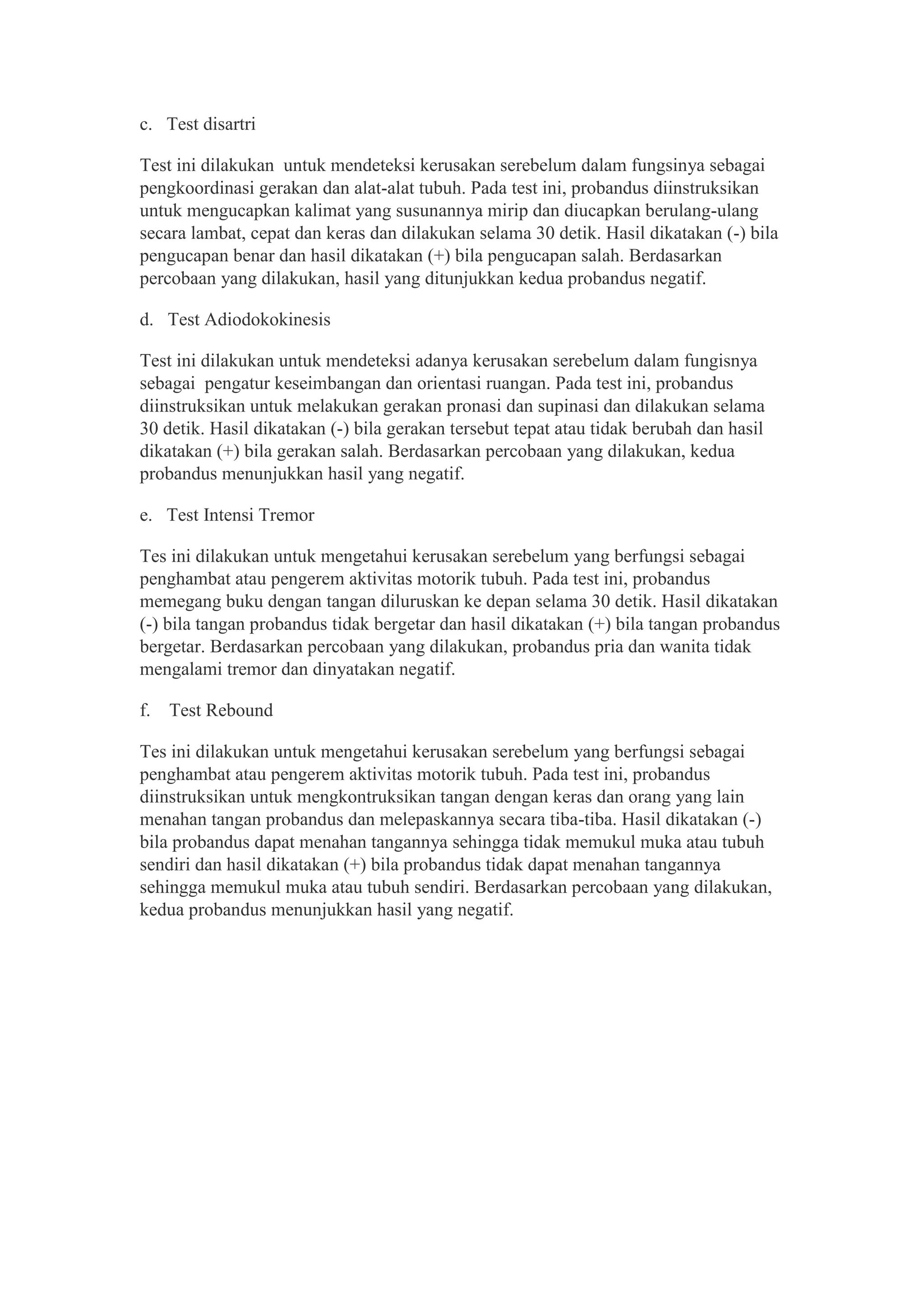 Tes Cerebellum | DOCX