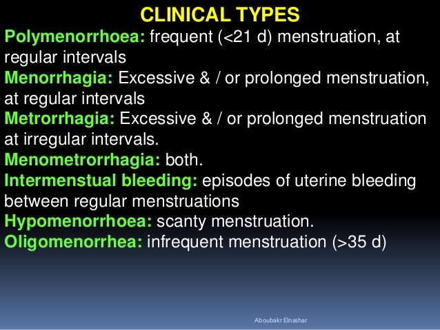 Types Of Bleeding