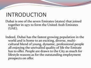 Dubai city and space | PPTX